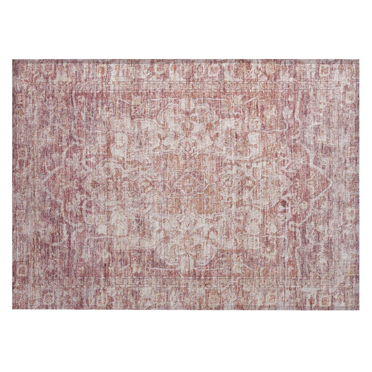 Bungalow Rose Machine Washable Indoor/Outdoor Xhevrie Paprika Rug | Wayfair